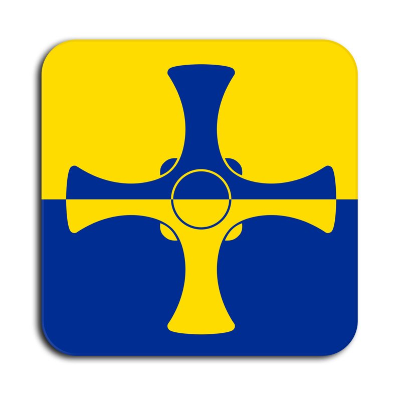 County Durham Flag Coaster - North East Gifts